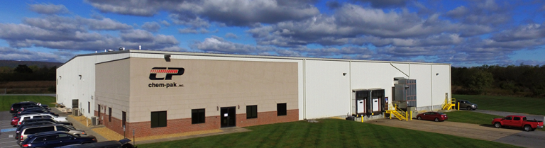 drone shot of building • Chem-Pak, Inc